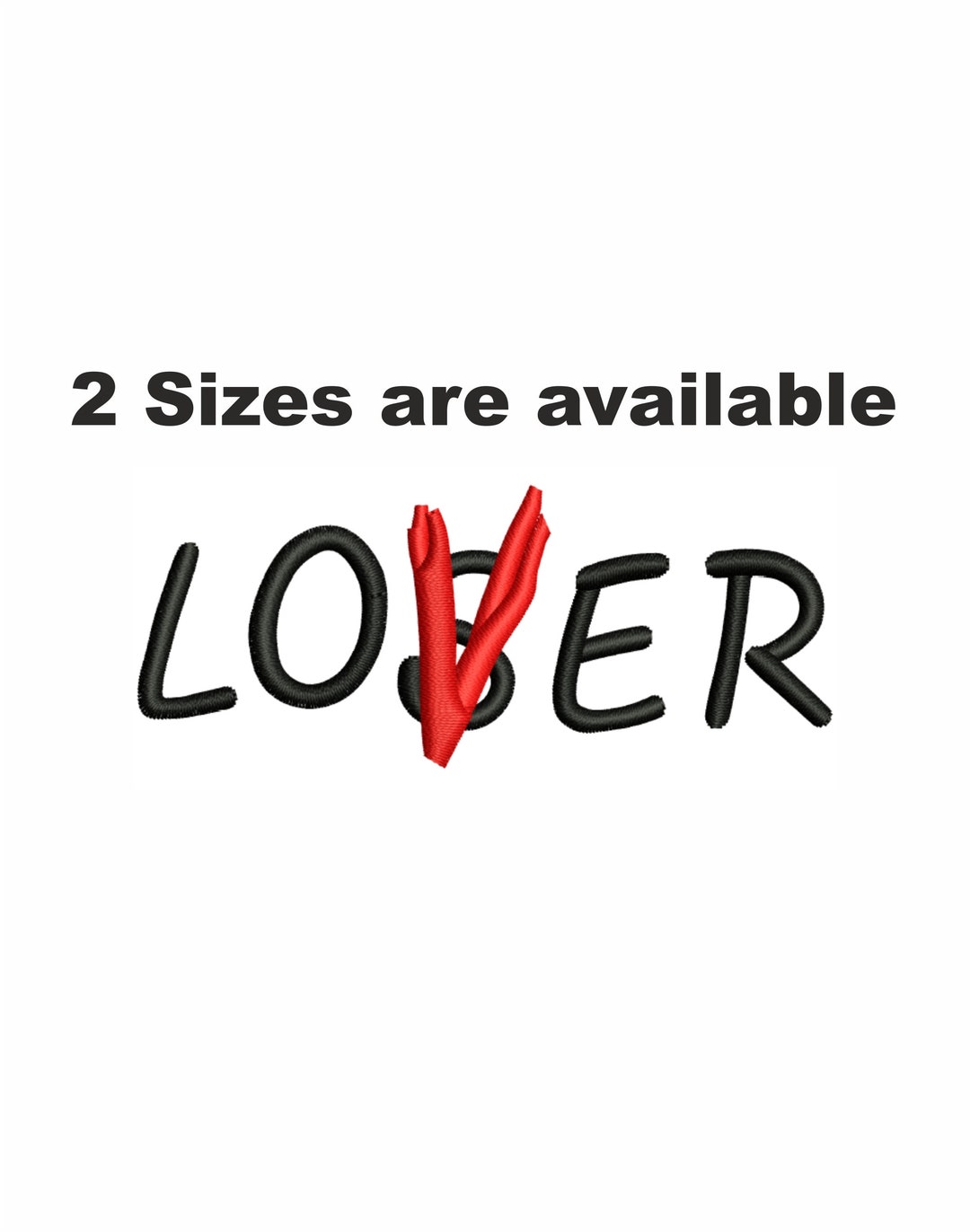Lover Loser Embroidery Design | Lover Loser Dst File | Lover Loser Jef ...
