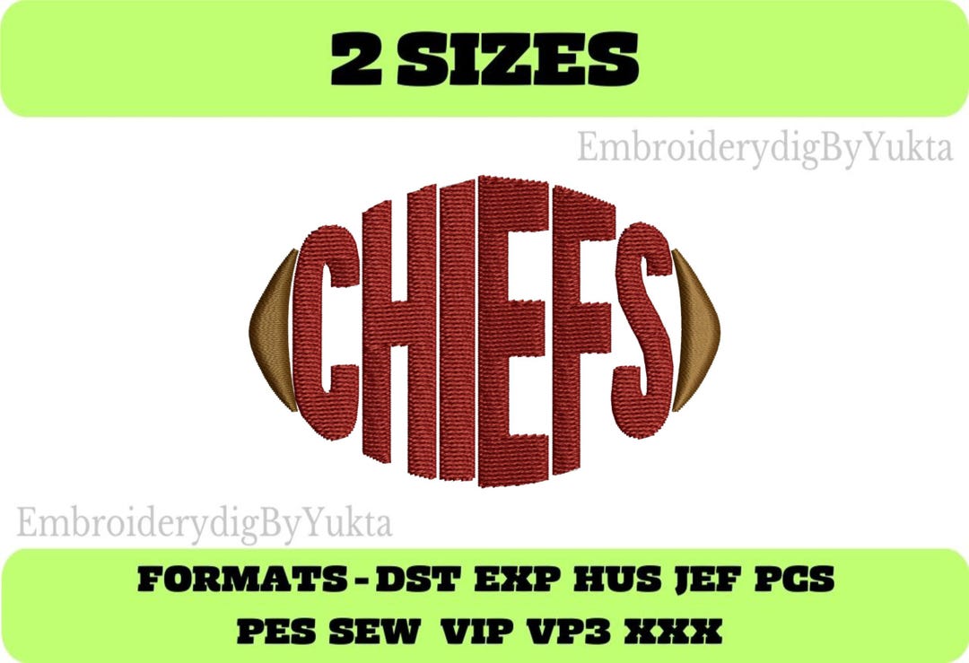 Chiefs Football Embroidery Design, Chiefs Football Embroidery Patterns ...