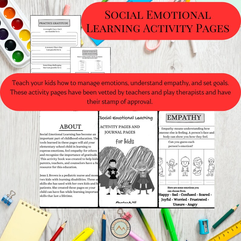 Social Emotional Learning Activity Pages - Etsy