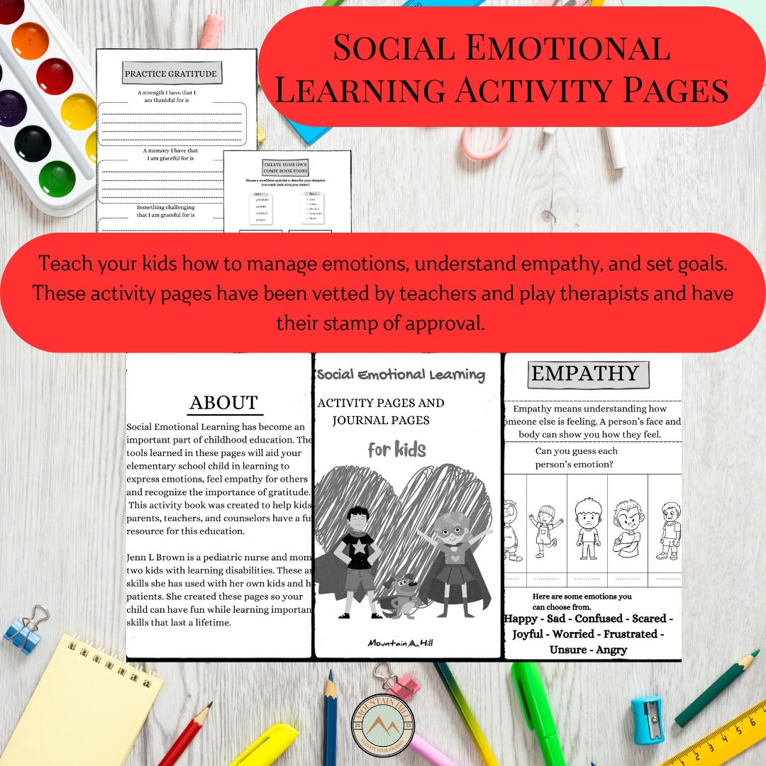 Social Emotional Learning Activity Pages - Etsy