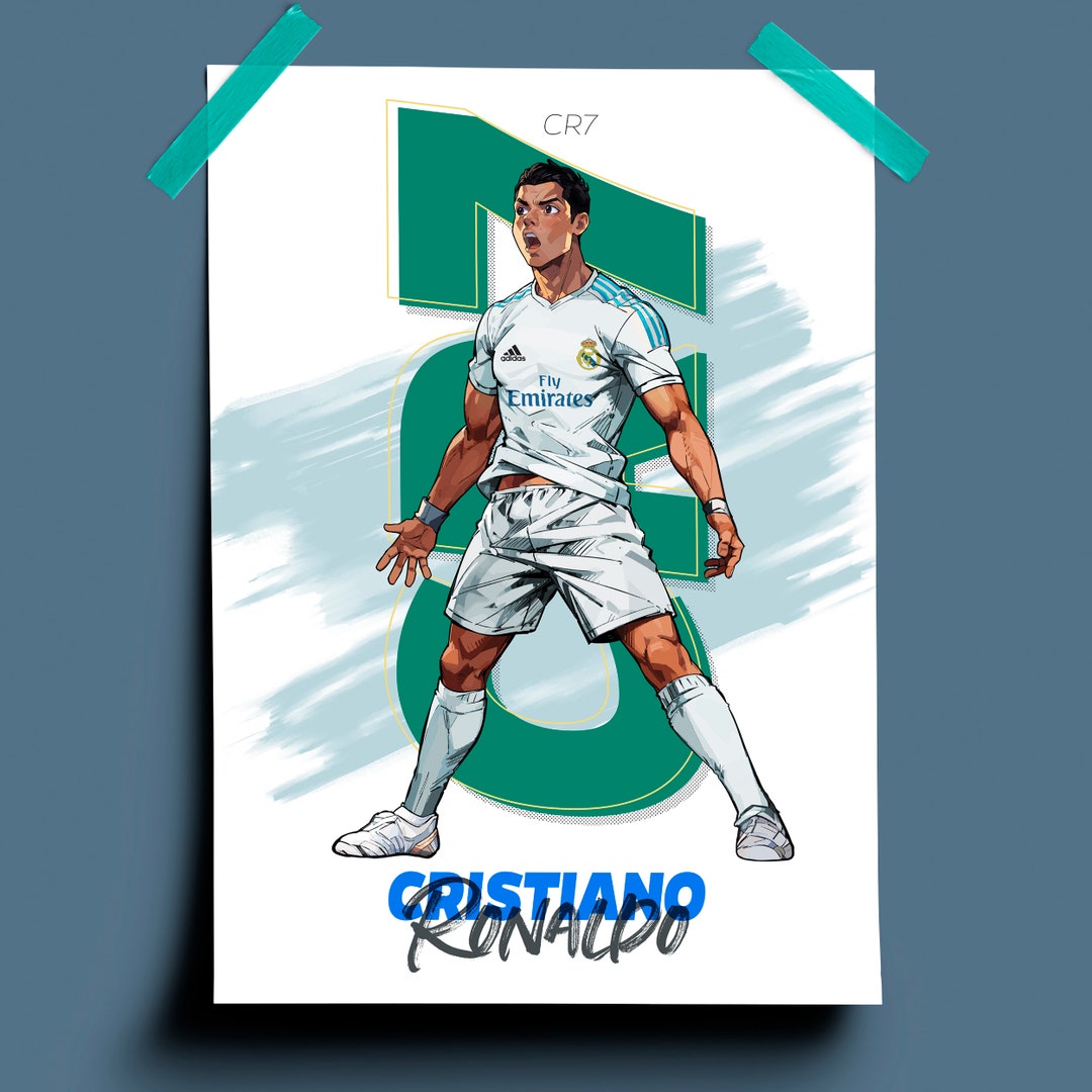 Cristiano Ronaldo Poster Authentic Real Madrid / Celebrating With Shout ...