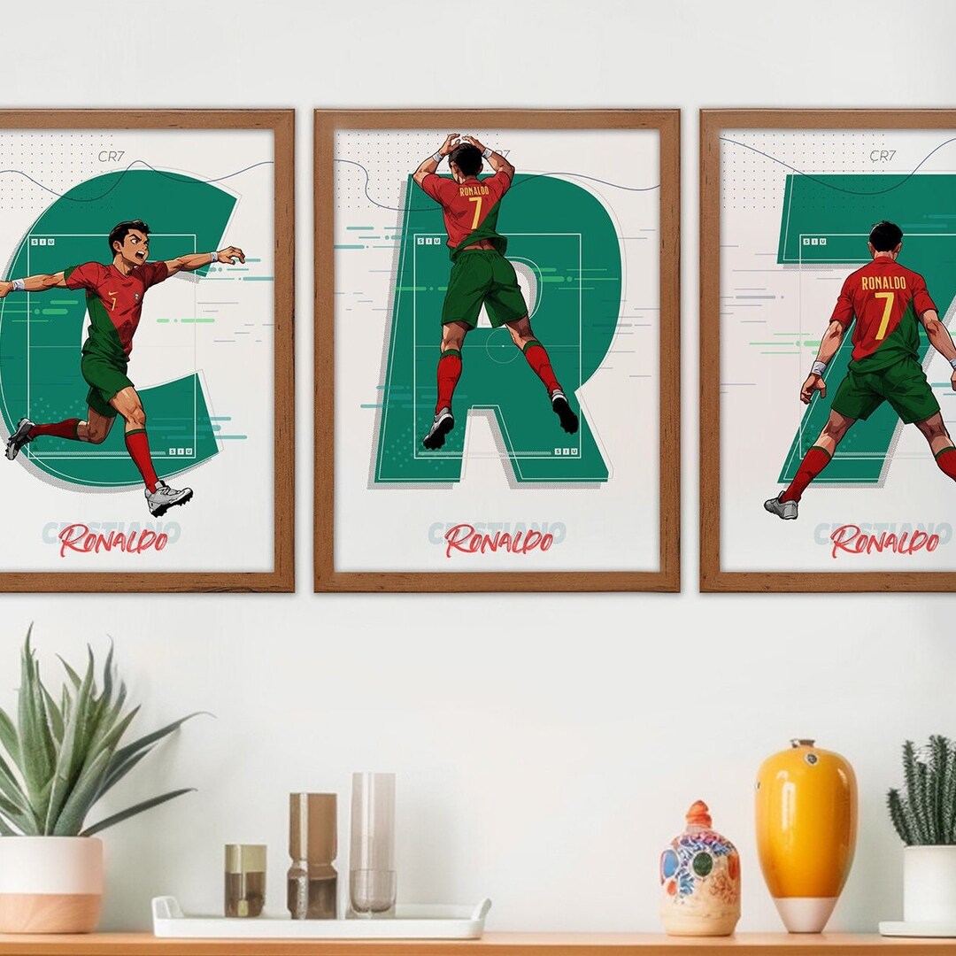Ronaldo Anime Style Illustration Siu Celebration Perfect - Etsy