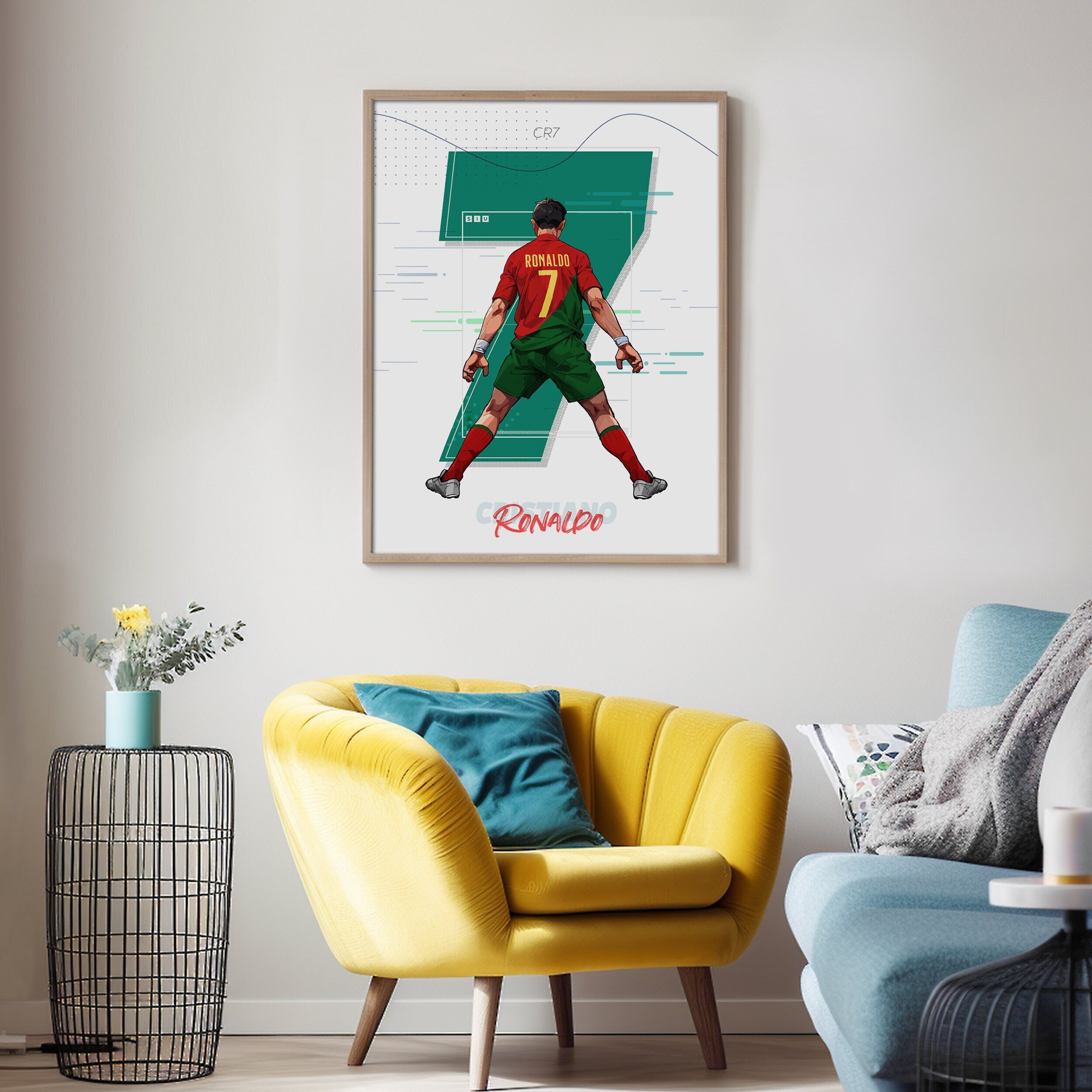 Vintage Cristiano Ronaldo Poster / Ronaldo's Passionate Celebratory ...