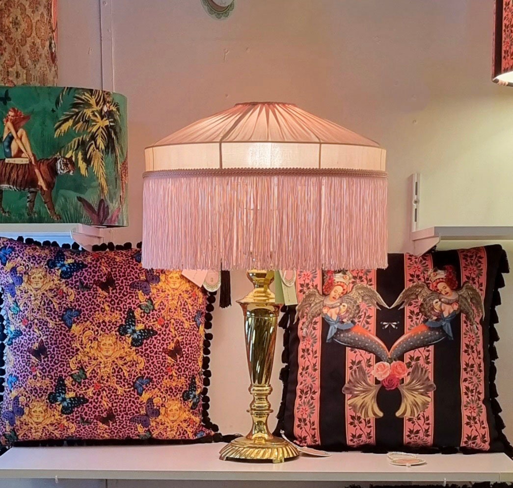 Petal Pink Lampshade, Silk Lampshades, Pleated Shade, Statement Decor ...