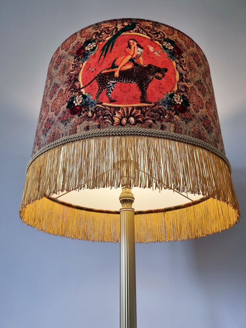 Alice Fringed Drum Lampshade, Fringe Lampshades, Tassel Lights, Unique ...