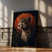 Leopard Wall Art Print, Mid Century Modern Digital Animal Digital Art ...