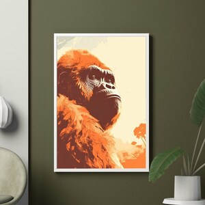 GORILLA Watercolor Print, Gorilla Art, Gorilla Painting, by GORILLA Watercolor Print, Gorilla Art, Gorilla Painting, by