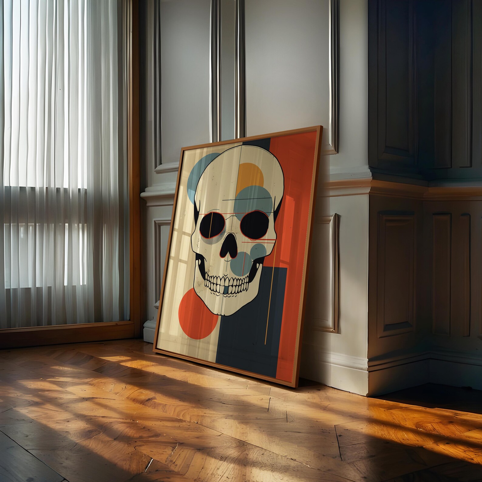 Bauhaus Skull Wall Art, Gothic Digital Print, Boho Skull Art Print ...