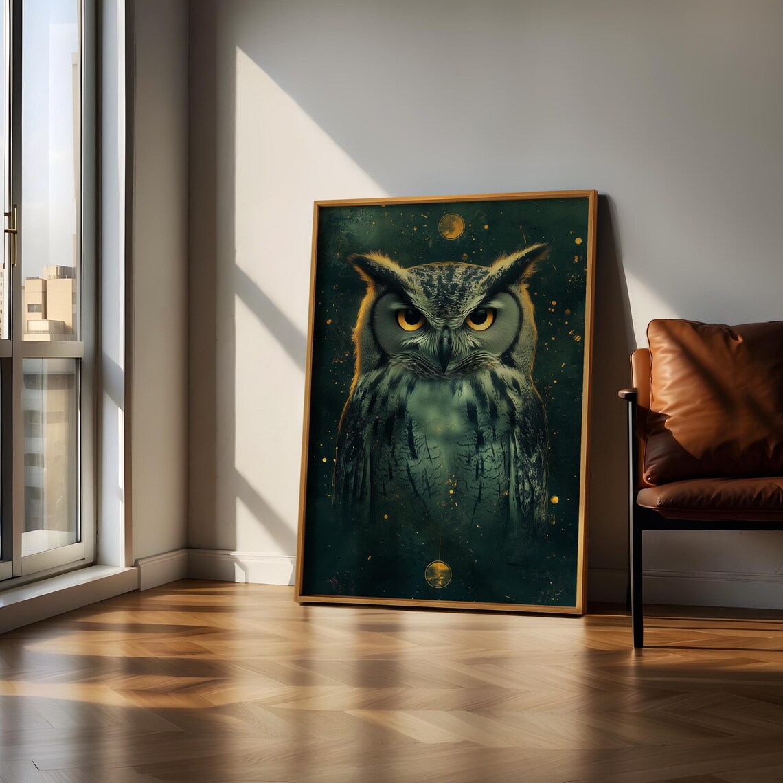 Owl Wall Art, Modern Home Decor, Retro Printable Animal Poster, Sacred ...