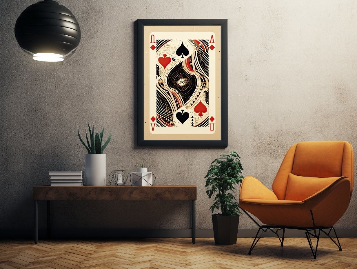 Playing Card Wall Art, Digital Download, Vintage Casino Card Print ...