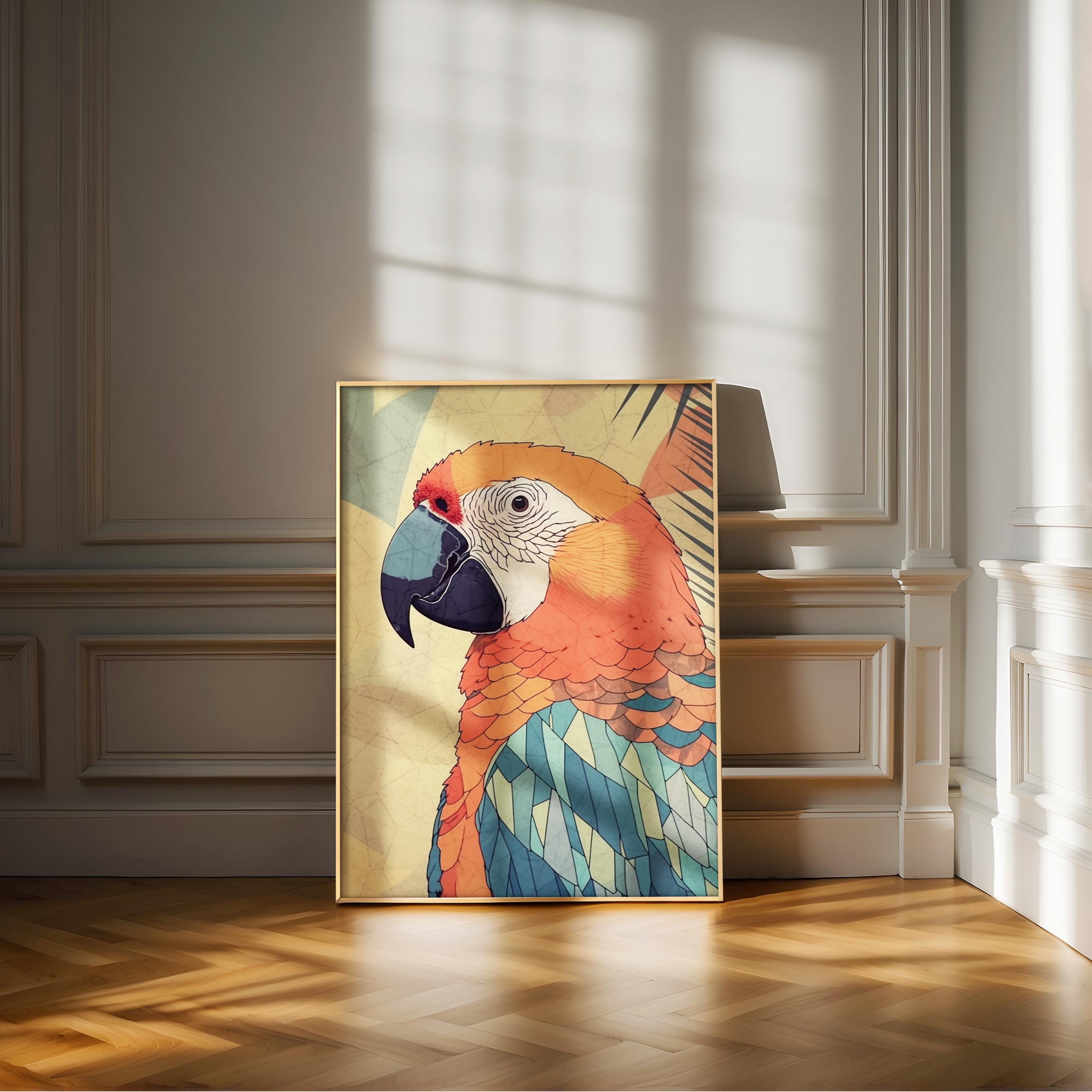 Scarlet Macaw Wall Art, Digital Printable, Scarlet Red Macaw Print ...