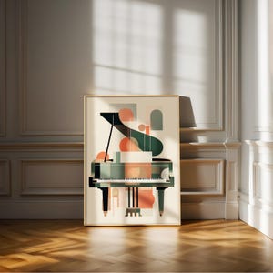 Piano Wall Art, Digital Download, Minimalist Music Print, Music Room ...