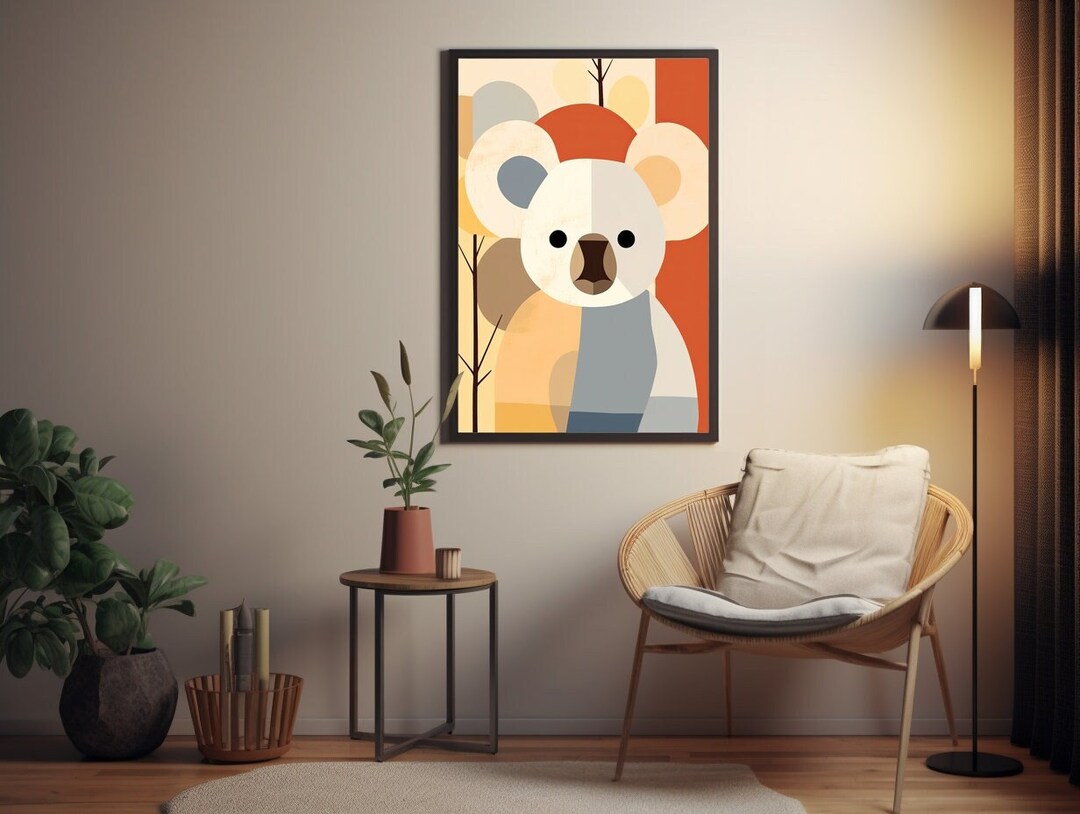 The Koala Bear Wall Art, Digital Download, Koala Print, Geometric Boho ...
