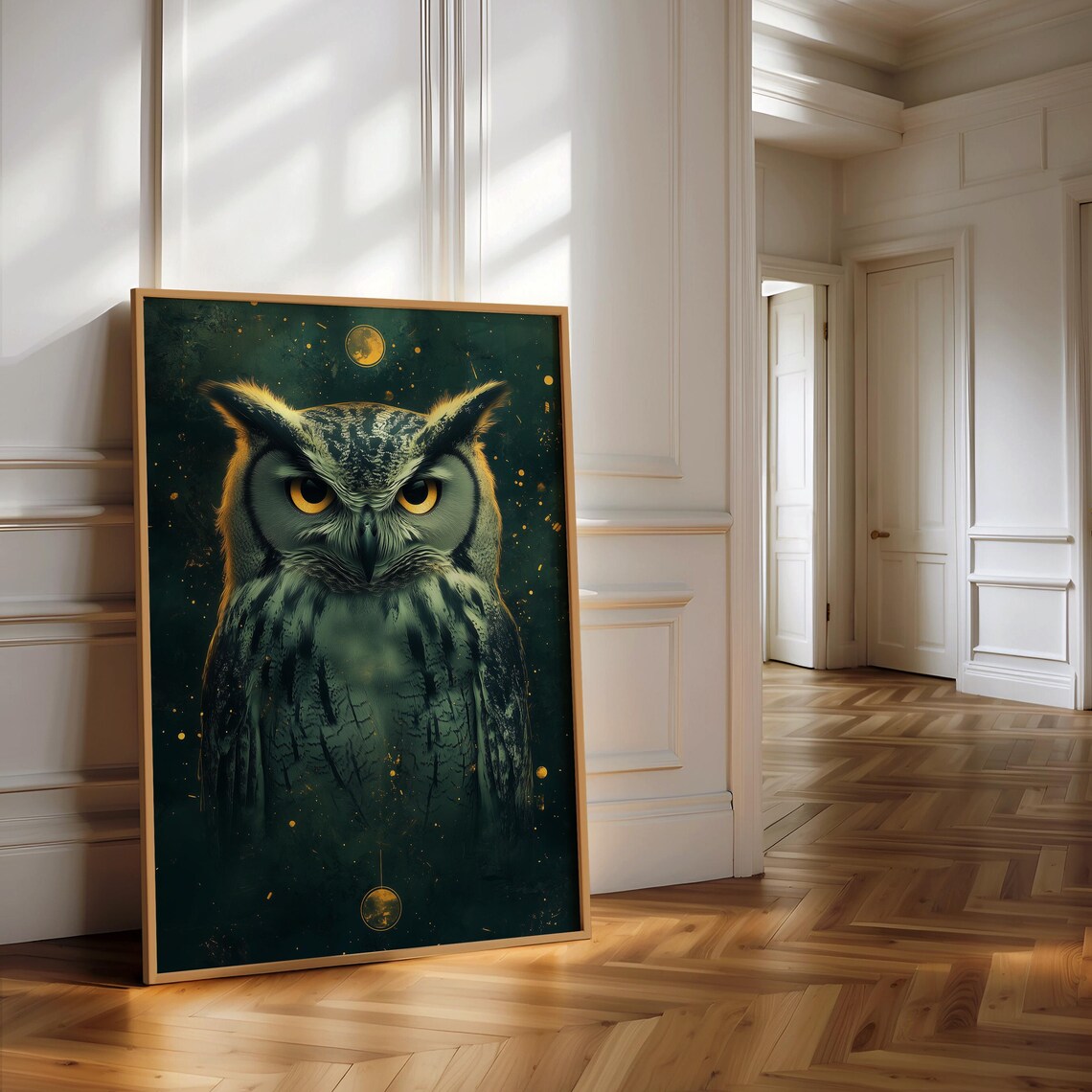 Owl Wall Art, Modern Home Decor, Retro Printable Animal Poster, Sacred ...