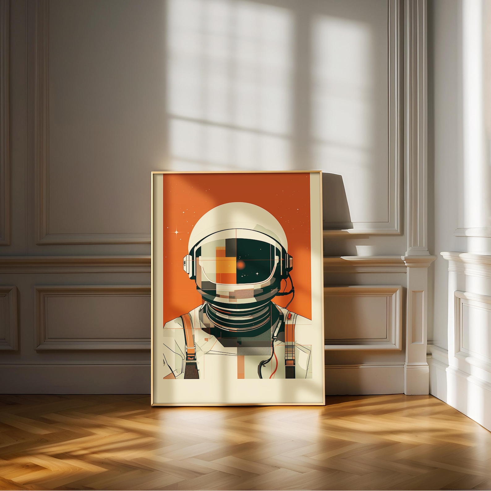 Retro Astronaut Wall Art, Digital Download, Astronaut Print, Boho Art ...
