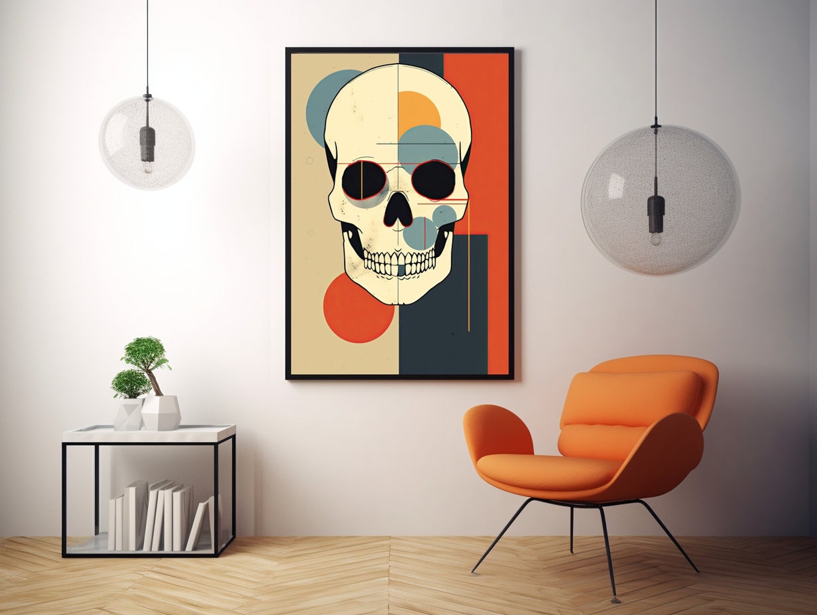 Bauhaus Skull Wall Art, Gothic Digital Print, Boho Skull Art Print ...