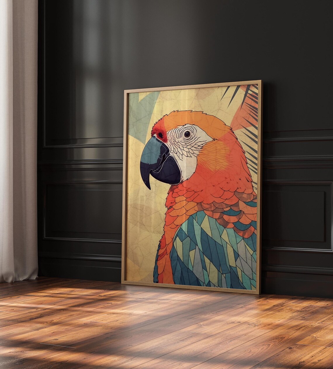 Scarlet Macaw Wall Art, Digital Printable, Scarlet Red Macaw Print ...