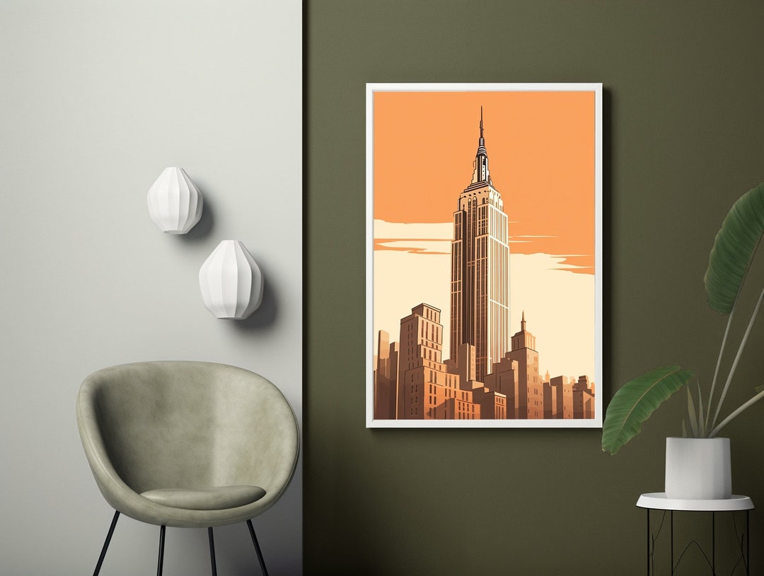 Empire State Building Wall Art Digital Download New York - Etsy