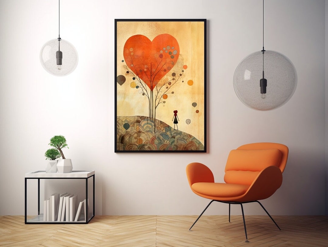Heart Wall Art, Digital Download Print, Love Poster, Heart Art Print ...