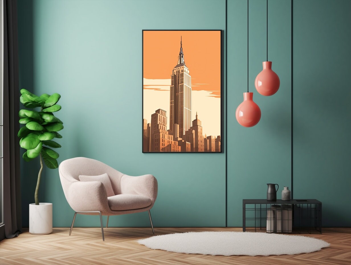 Empire State Building Wall Art Digital Download New York - Etsy