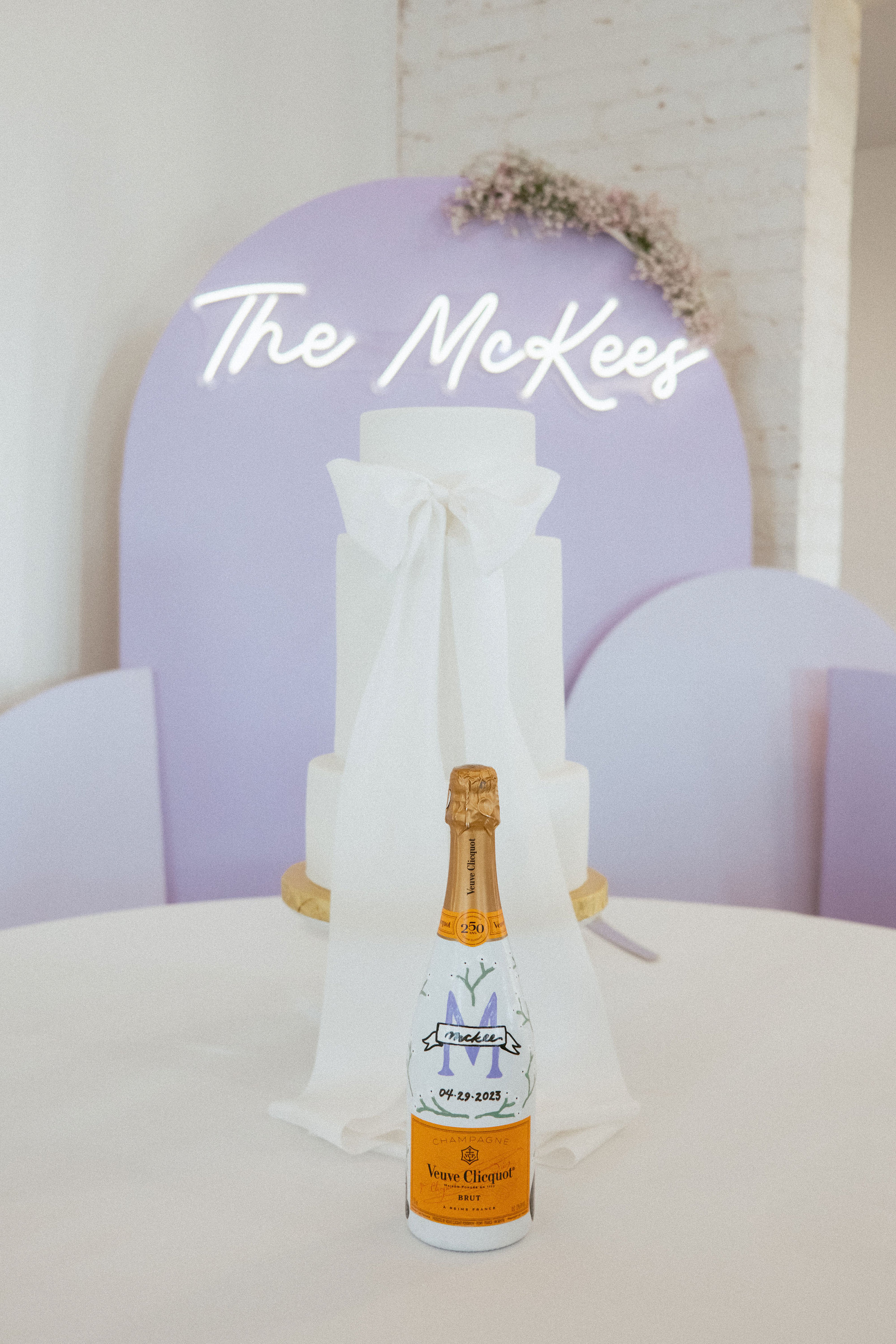 Custom Painted Champagne Bottle for Wedding, Anniversary, Engagement ...