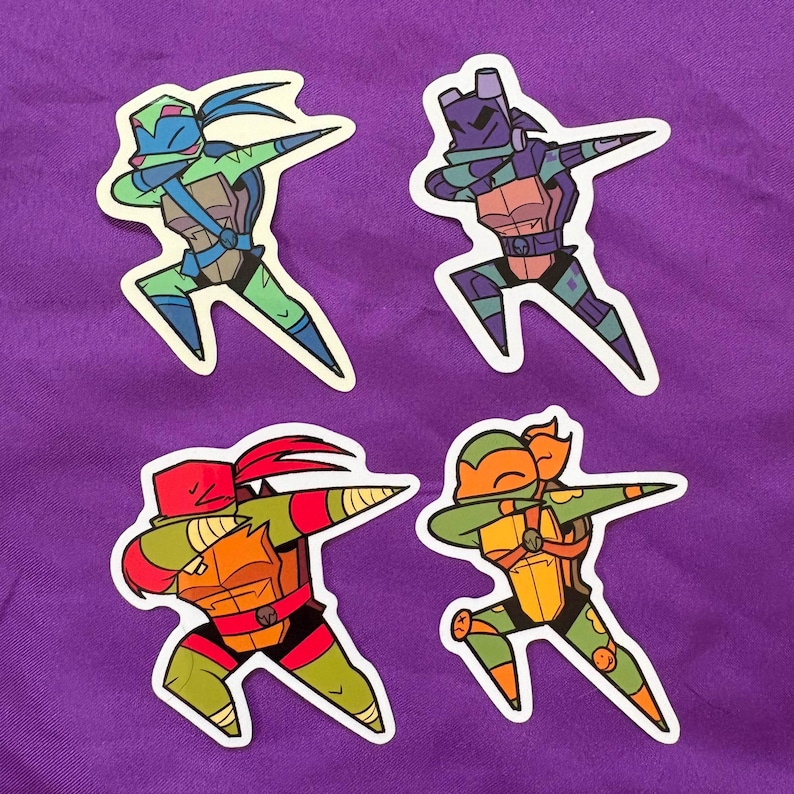 Tortle Dabbing Stickers - Etsy