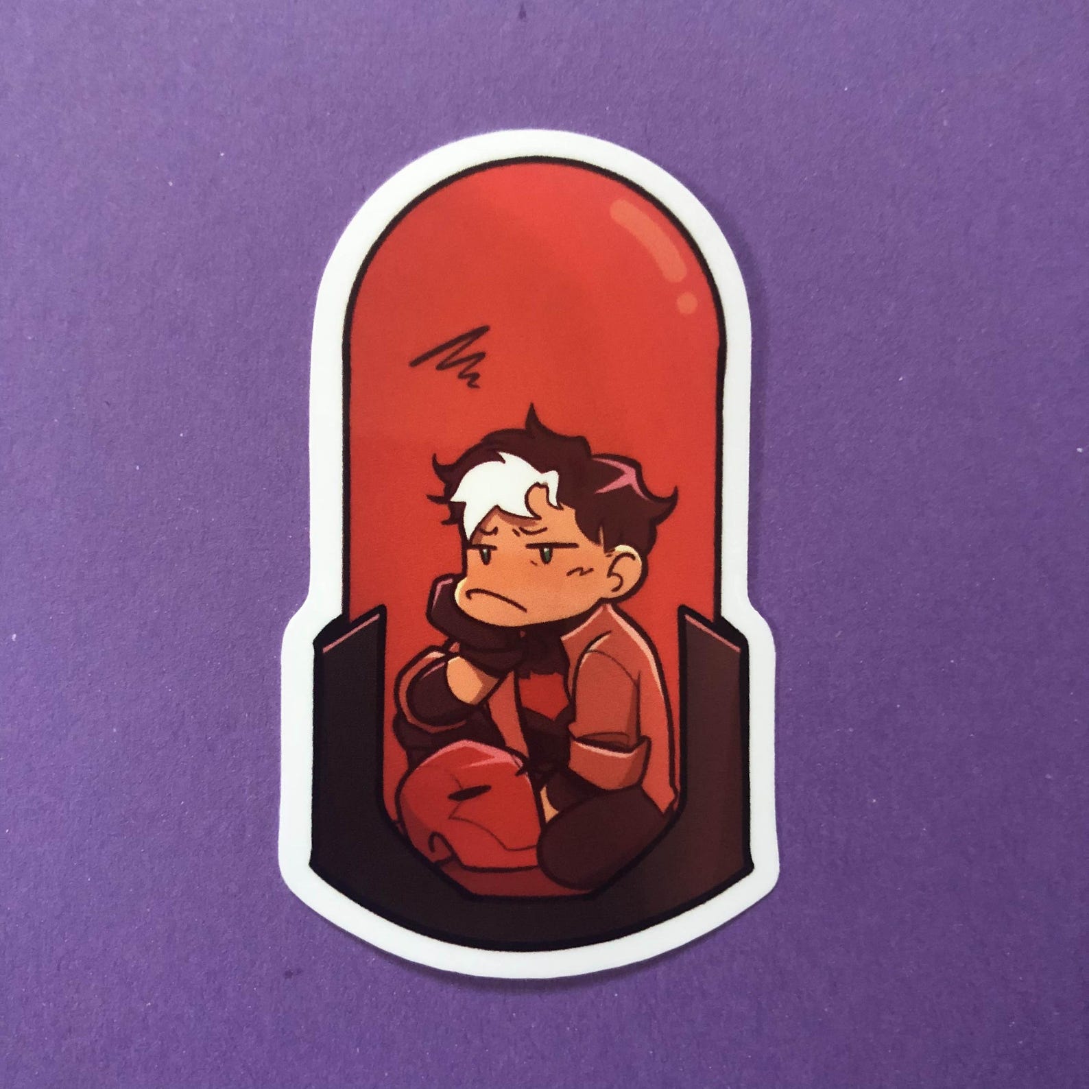Red Helmet Sticker - Etsy