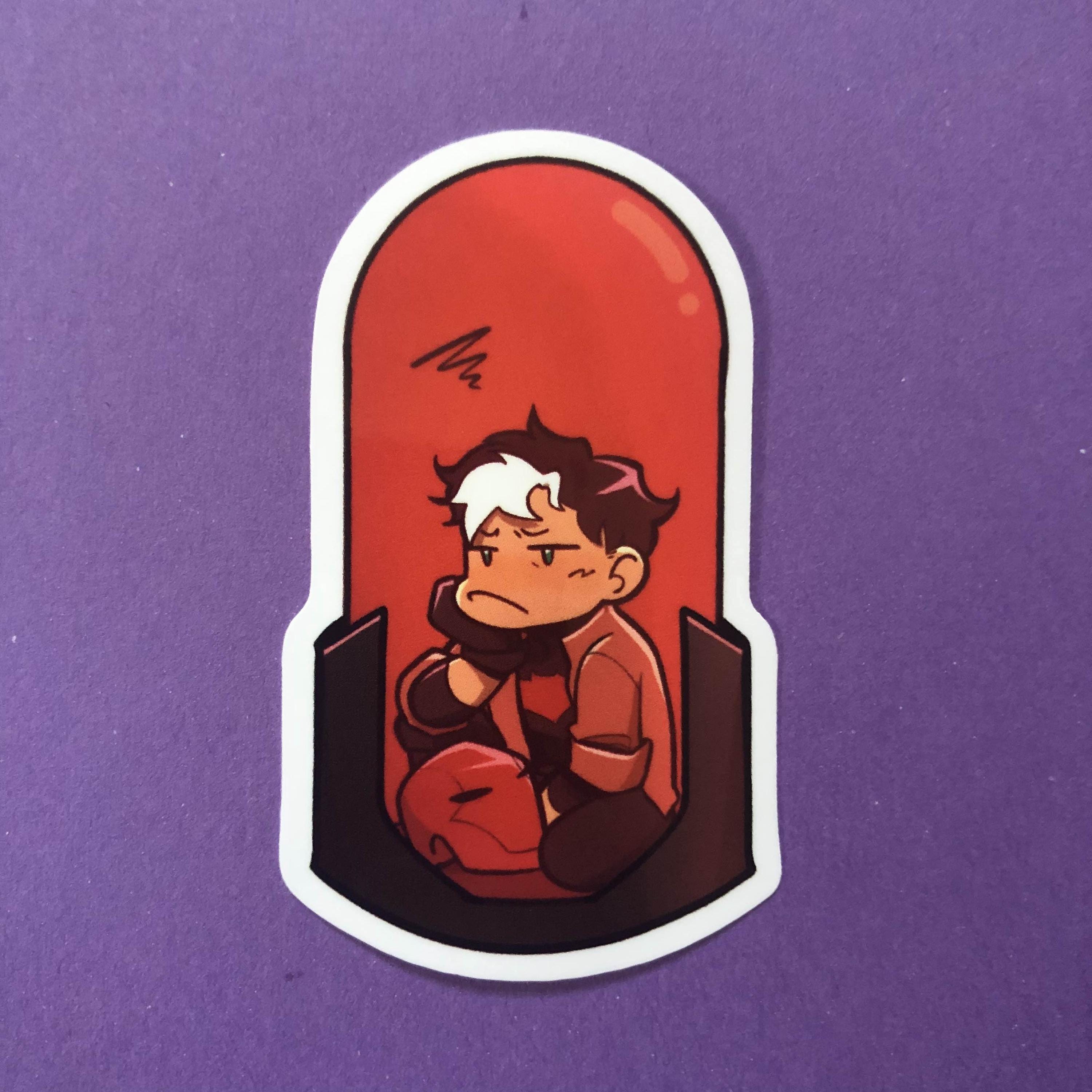 Red Helmet Sticker - Etsy