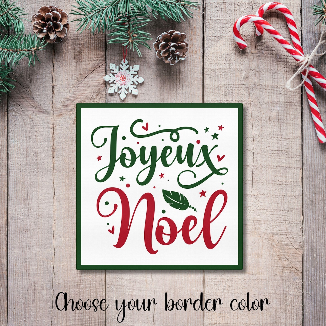 Christmas Wall Art - French Christmas - Printed Canvas - Joyeux Noel ...
