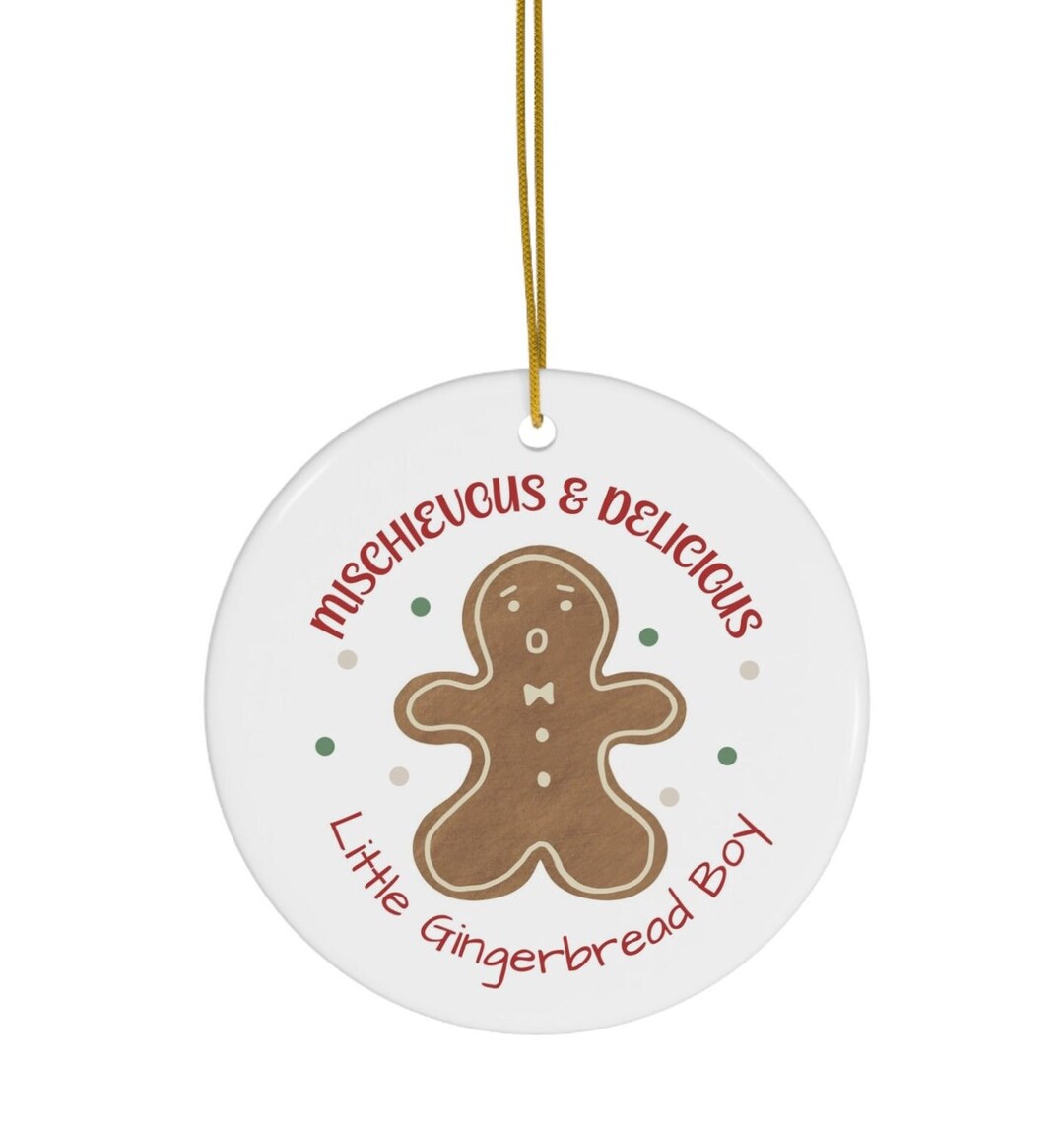 Gingerbread Boy Christmas Cookie Ornament - Gingerbread Cookie ...
