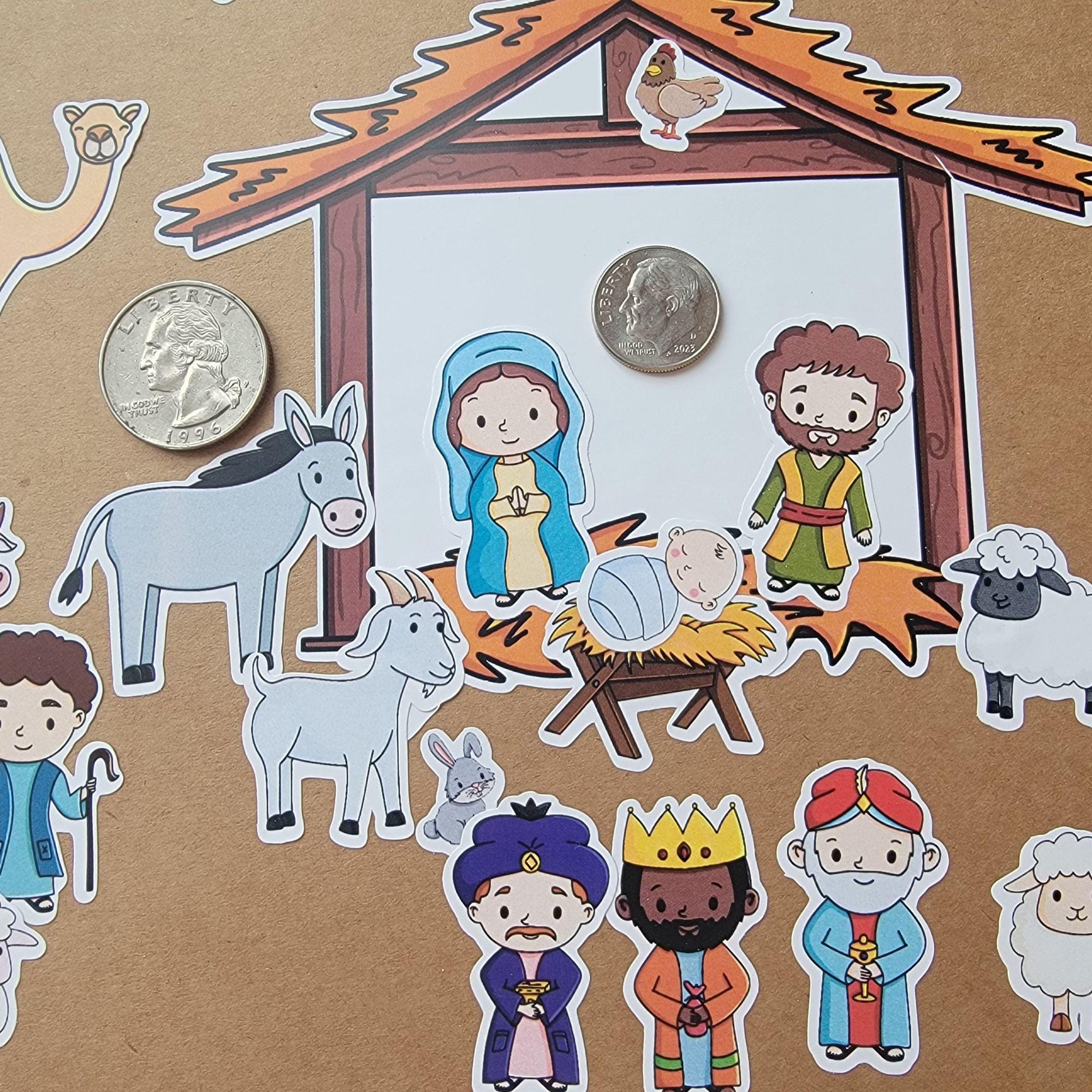 Sticker Nativity Advent Calendar Countdown to Christmas Sticker Sheets ...