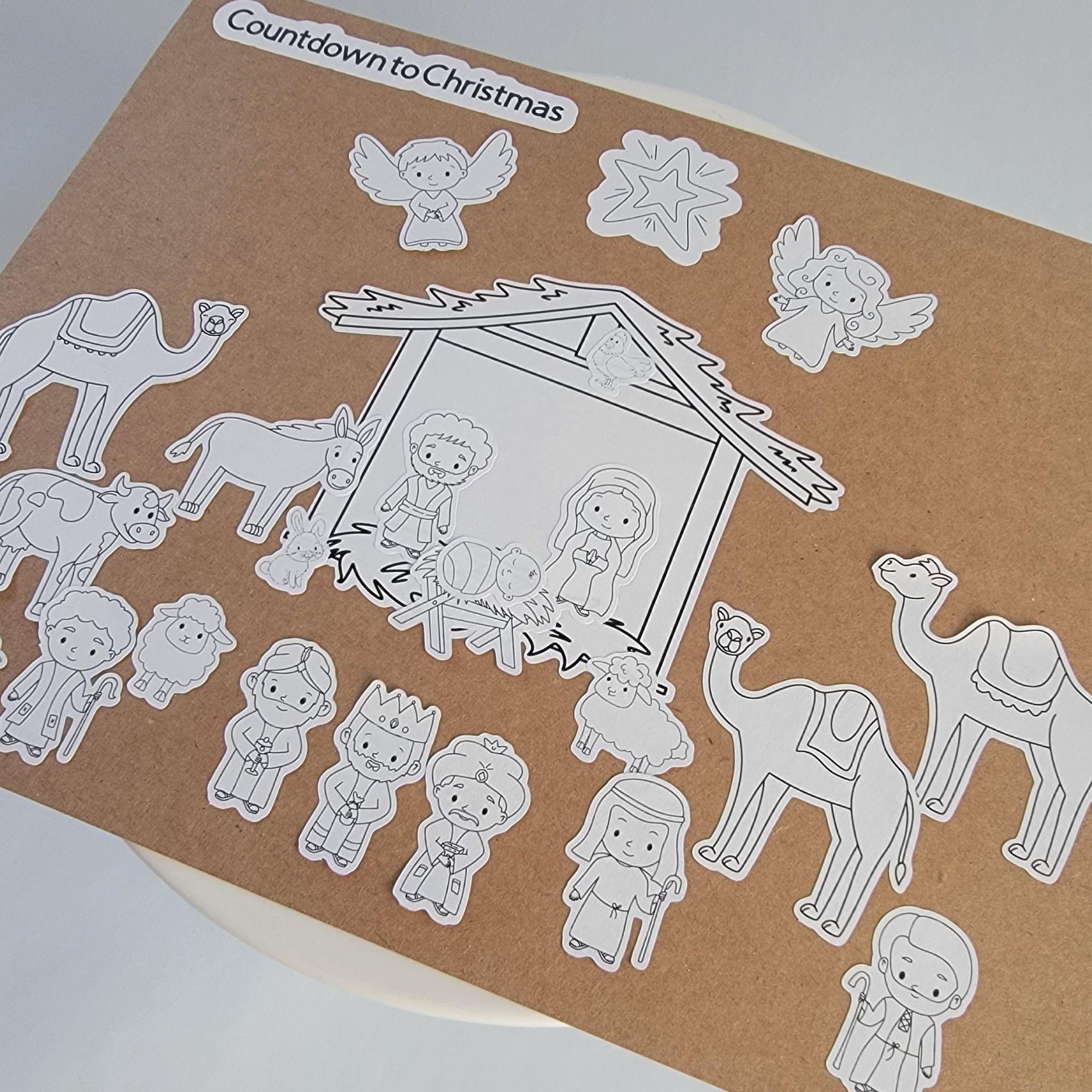 Sticker Nativity Advent Calendar Countdown to Christmas Sticker Sheets ...