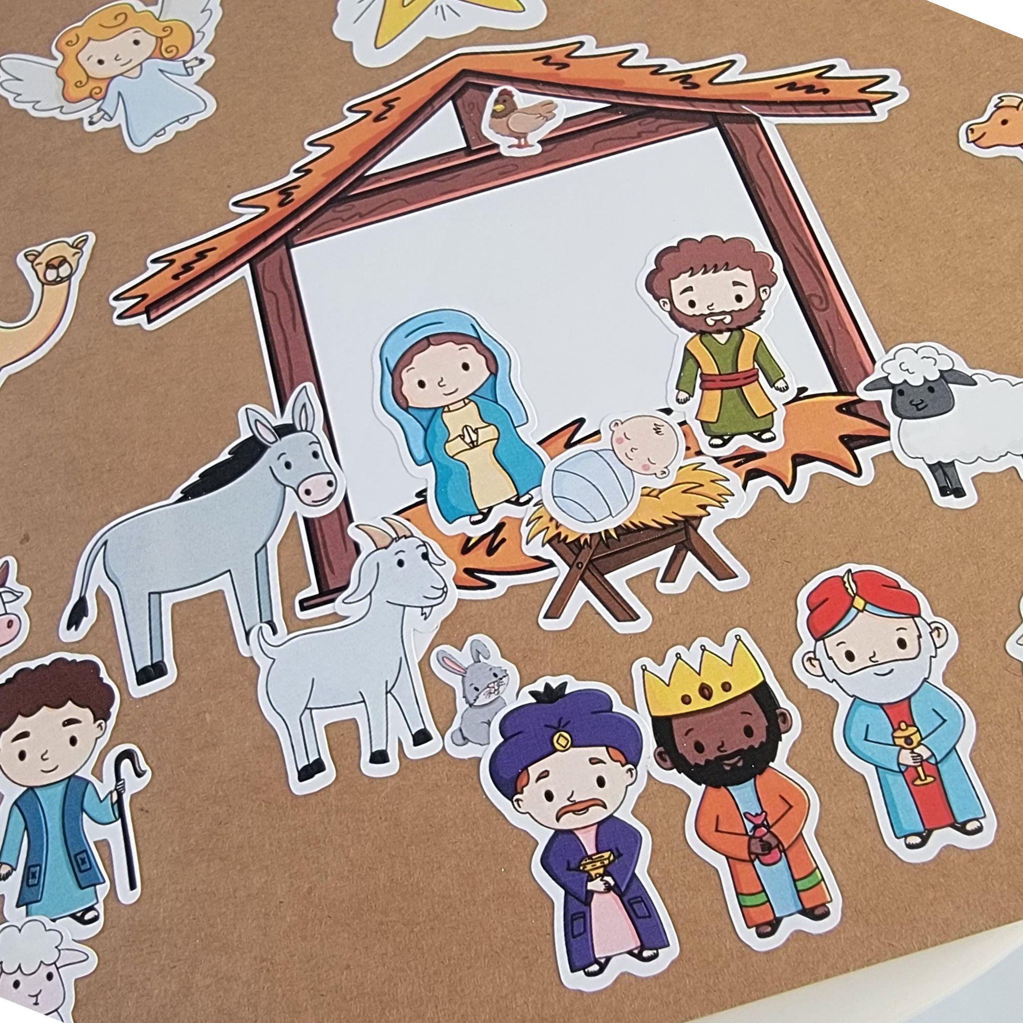 Sticker Nativity Advent Calendar Countdown to Christmas Sticker Sheets ...