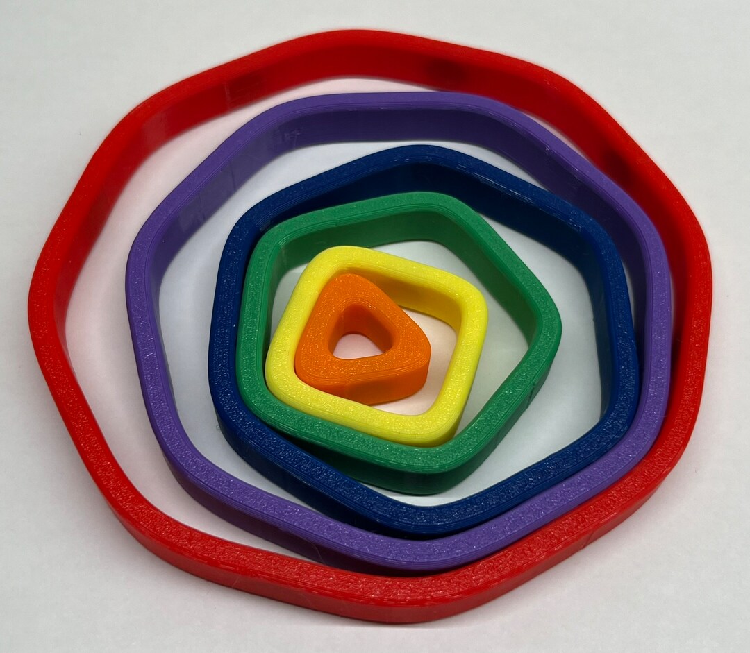 Magnegons! 3d Printed Nested Polygons With Embedded Magnets. Fun Fidget ...