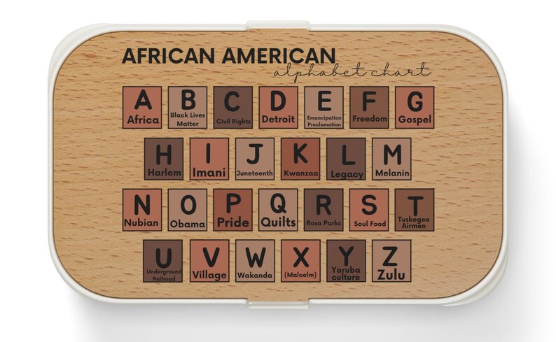 African American ABC Bento Lunch Box - Etsy