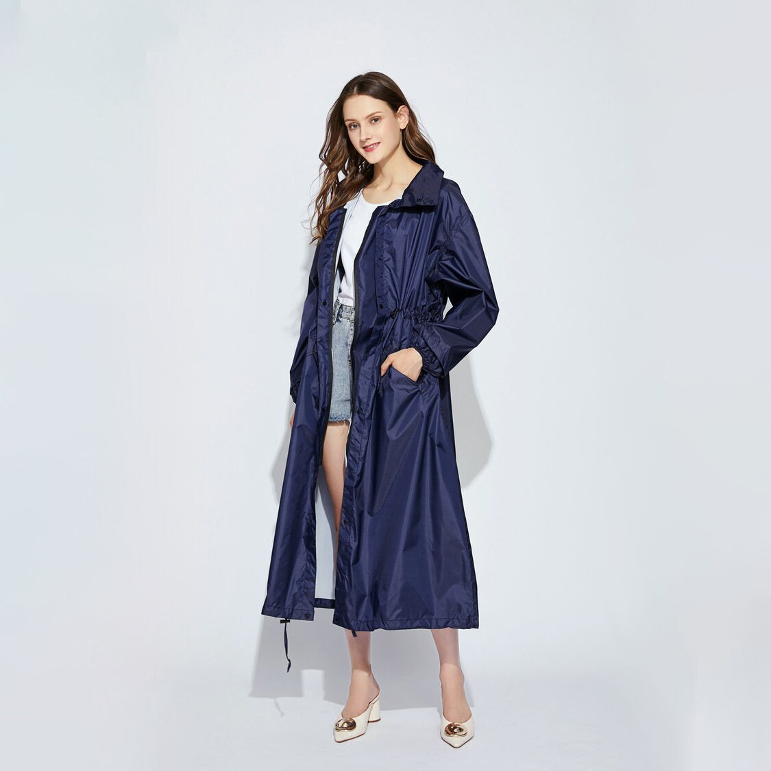 Kianda Raincoat Elegant, Breathable, Figure-hugging Rain Poncho/rain ...