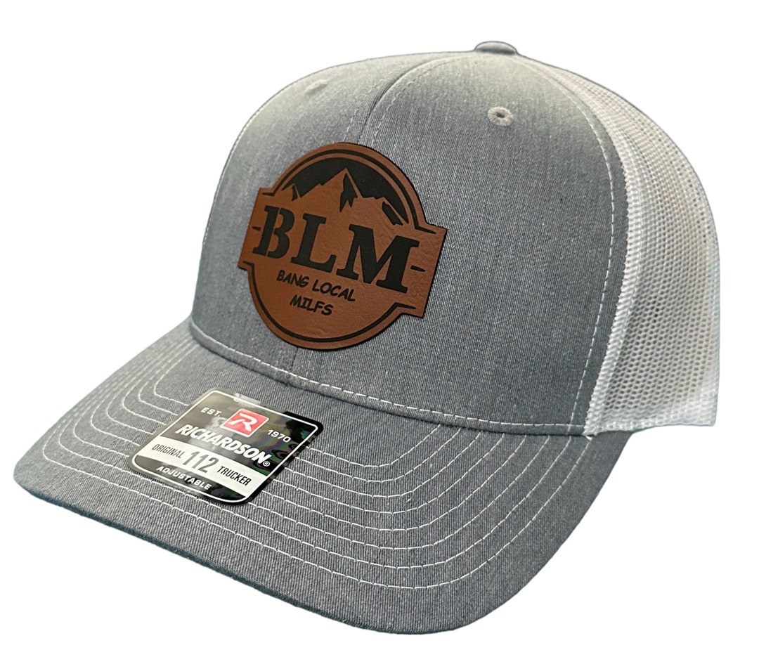 BLM Bang Local Milfs Leather Patch Hat - Etsy