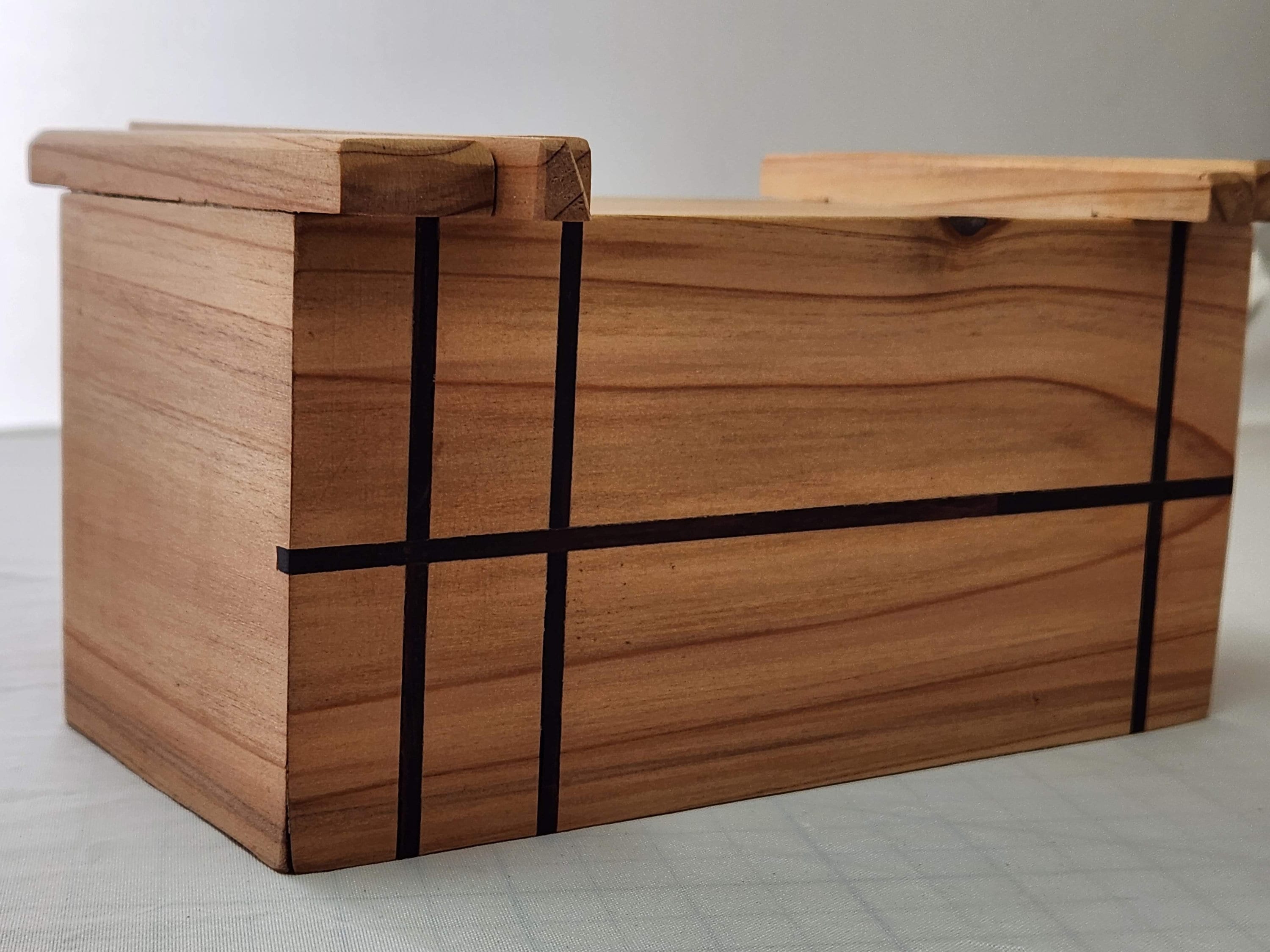 Japanese Toolbox Style With Runes Symbols Carved and Painted on Shells ...