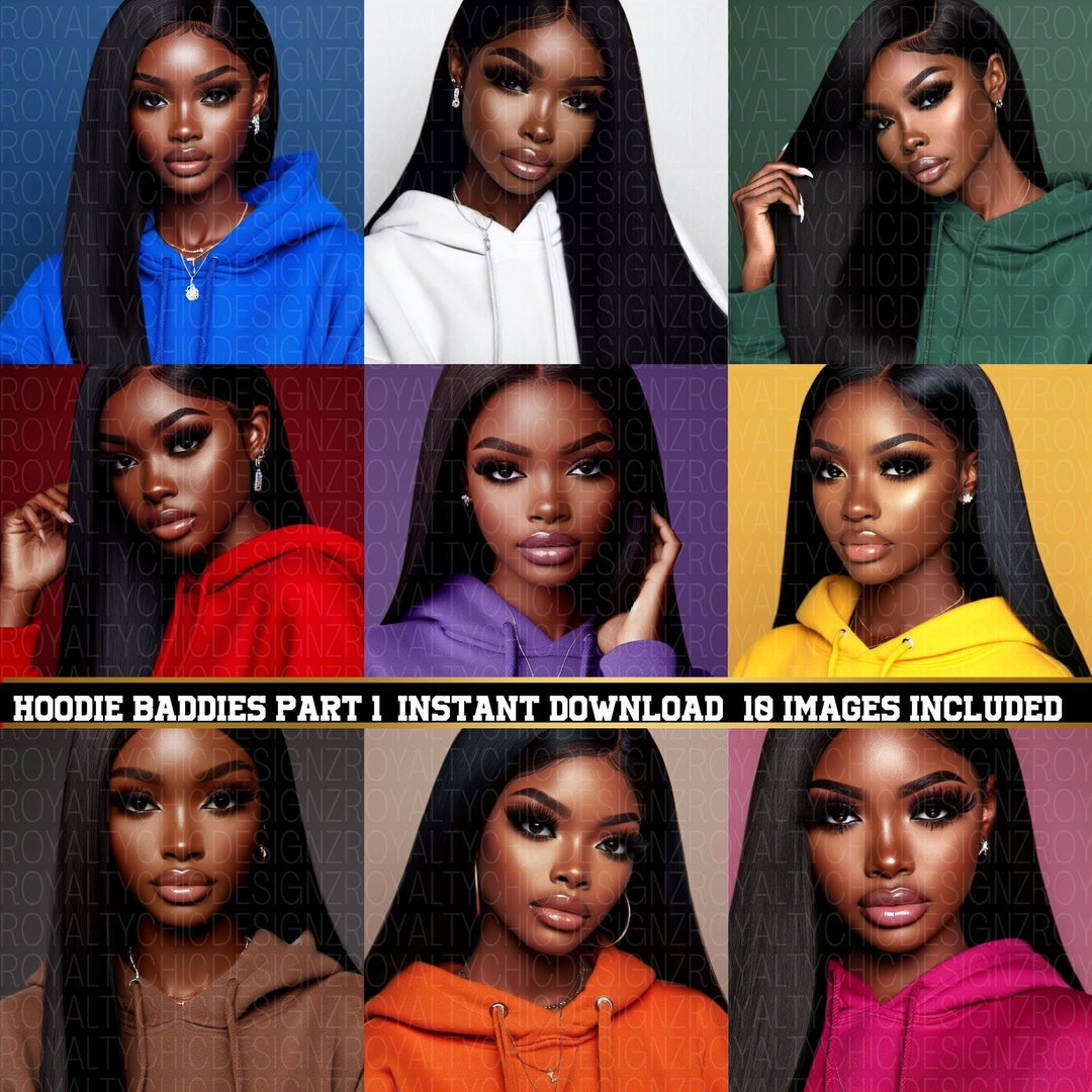 Hoodies Baddies Part 1 African American Stock Models Hair - Etsy