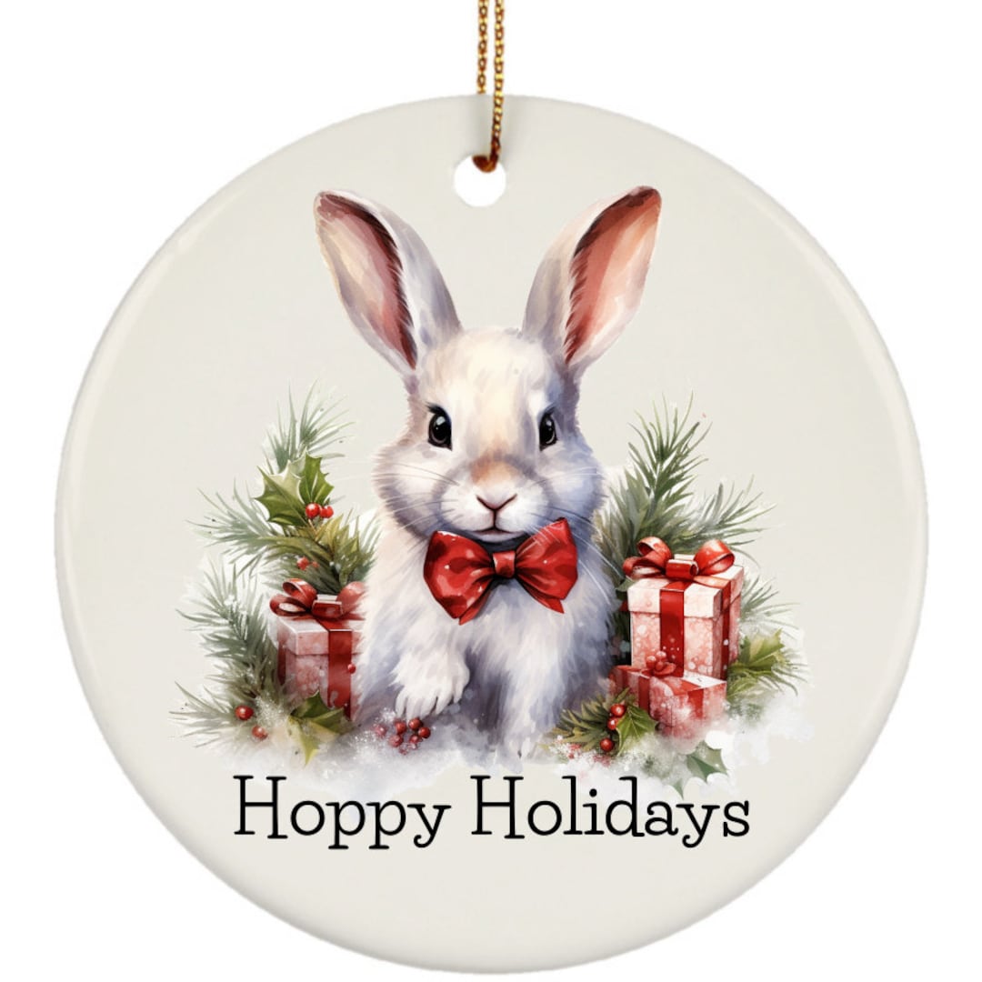 Peter Rabbit, Hoppy Holidays Ornament, Rabbit Ornament, 1950's Ornament ...