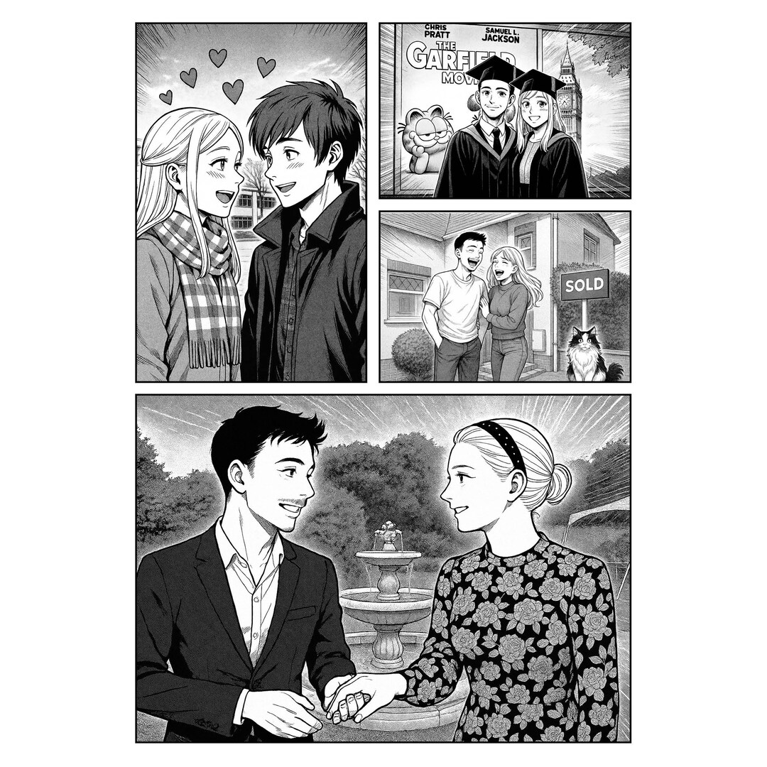 Custom Romantic Comic Strip From Your Love Story – Personalized Couple ...