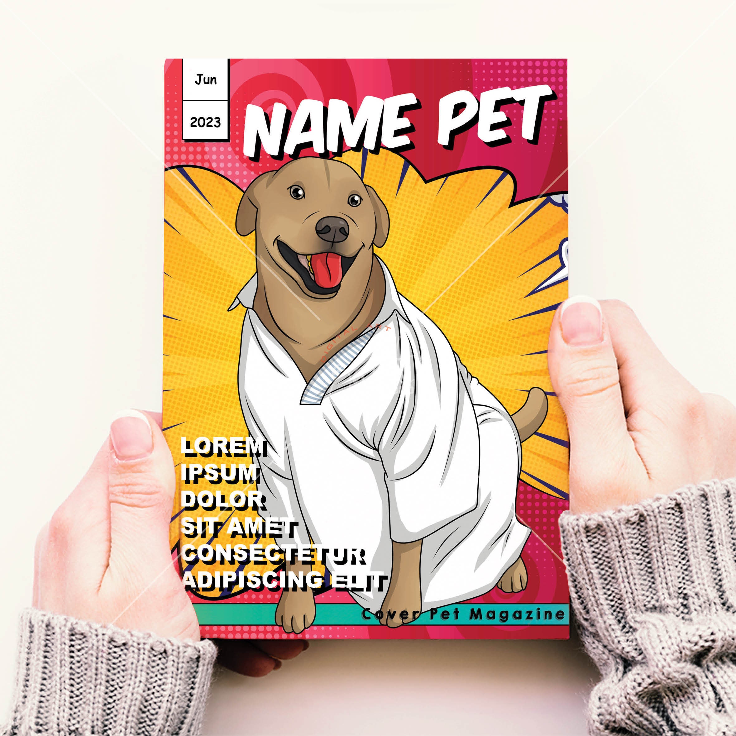 Custom Cartoon Cat & Dog Portrait Comic Book Pet Cartoon - Etsy
