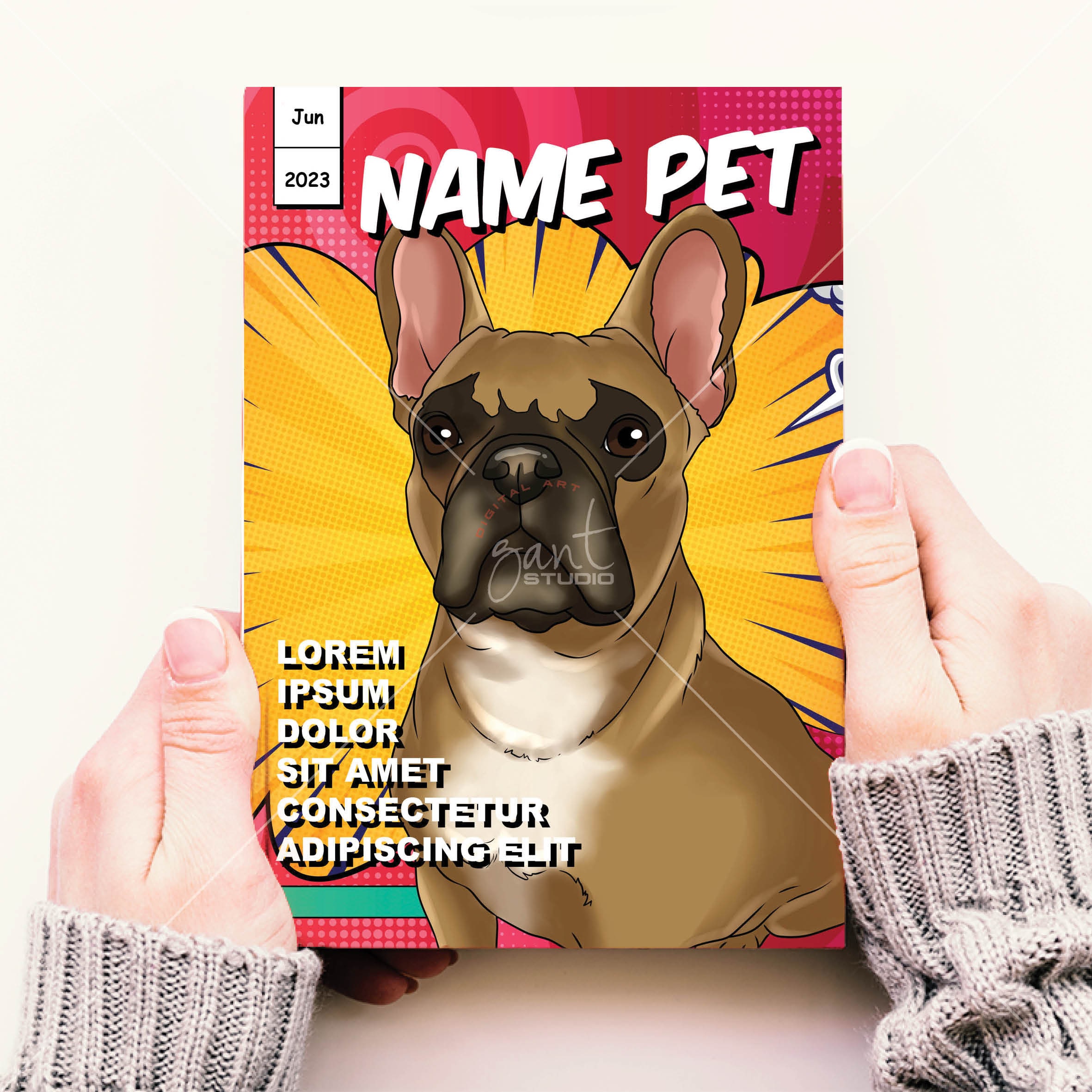 Custom Cartoon Cat & Dog Portrait Comic Book Pet Cartoon - Etsy