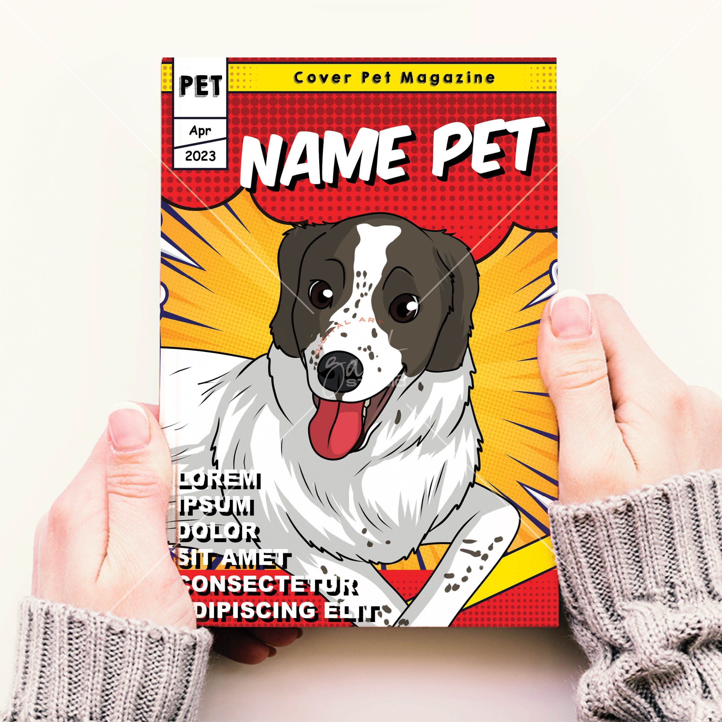 Custom Cartoon Cat & Dog Portrait Comic Book Pet Cartoon - Etsy