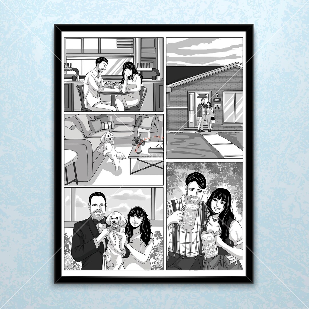 Custom Comic Strip Story Personalized Handcrafted Cartoon - Etsy