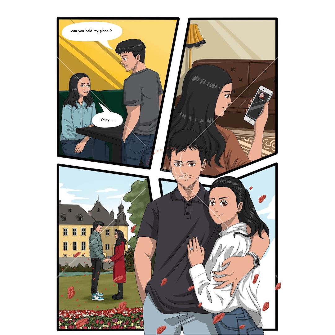 Custom Love Story Comic Strip, Awesome 1 Page Comic or Webtoon Based on ...
