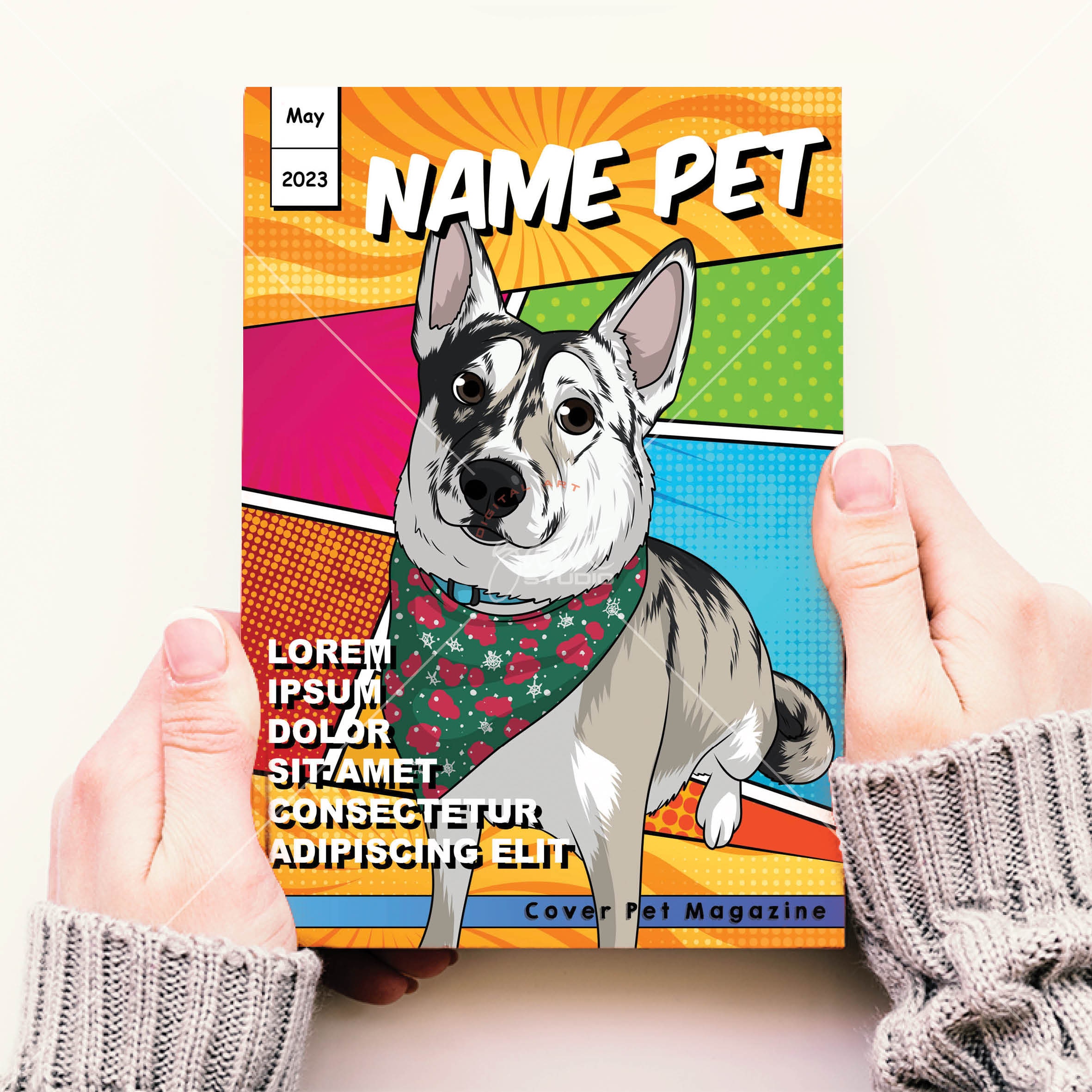 Custom Cartoon Cat & Dog Portrait Comic Book Pet Cartoon - Etsy