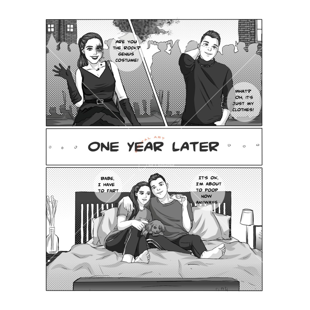 Manga Book Customized Custom Made Couple Comic Strip for Any Occasion - Etsy
