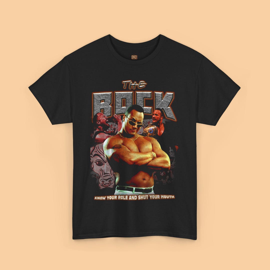 Vintage WWF the Rock Shirt Iconic 2000s Wrestling Tee, Dwayne Johnson ...