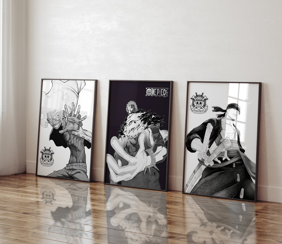 One Piece Poster Set Anime Wall Art Print Anime Art Anime Merch Gaming ...